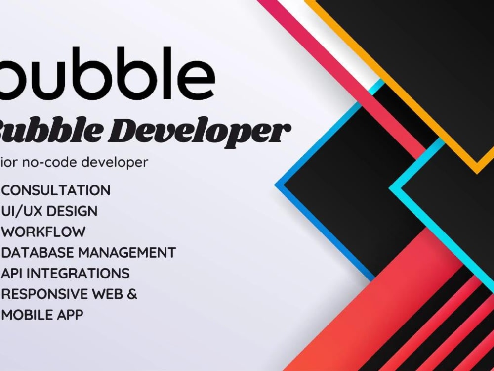 Bubble io app developer integrate chatgpt website bubble developer framer | Upwork
