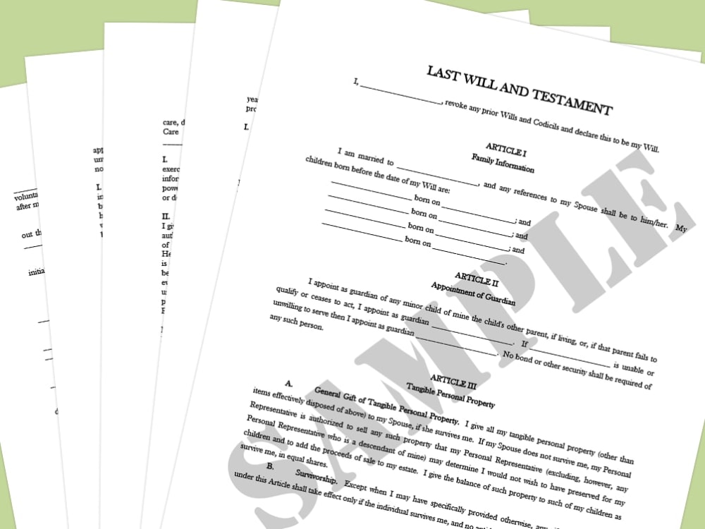 A complete Estate Planning Document Package | Upwork