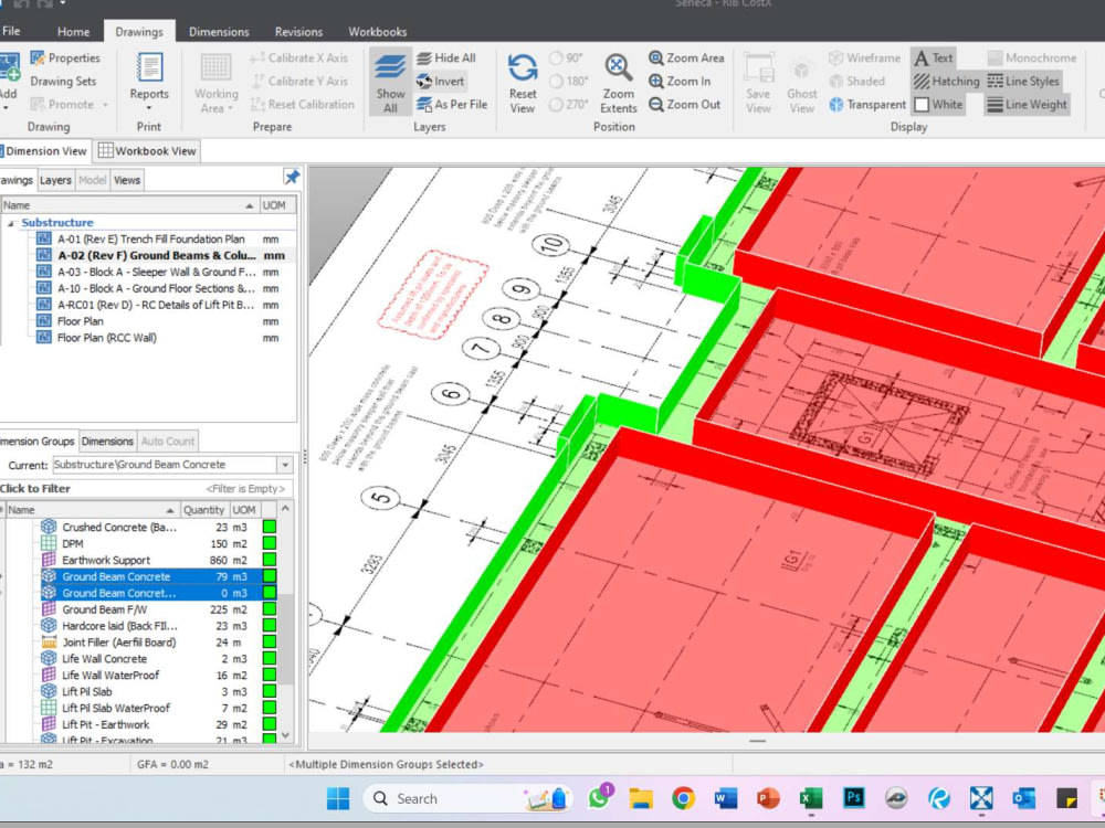 An estimation or quantity take-off for your drawing using planswift ...