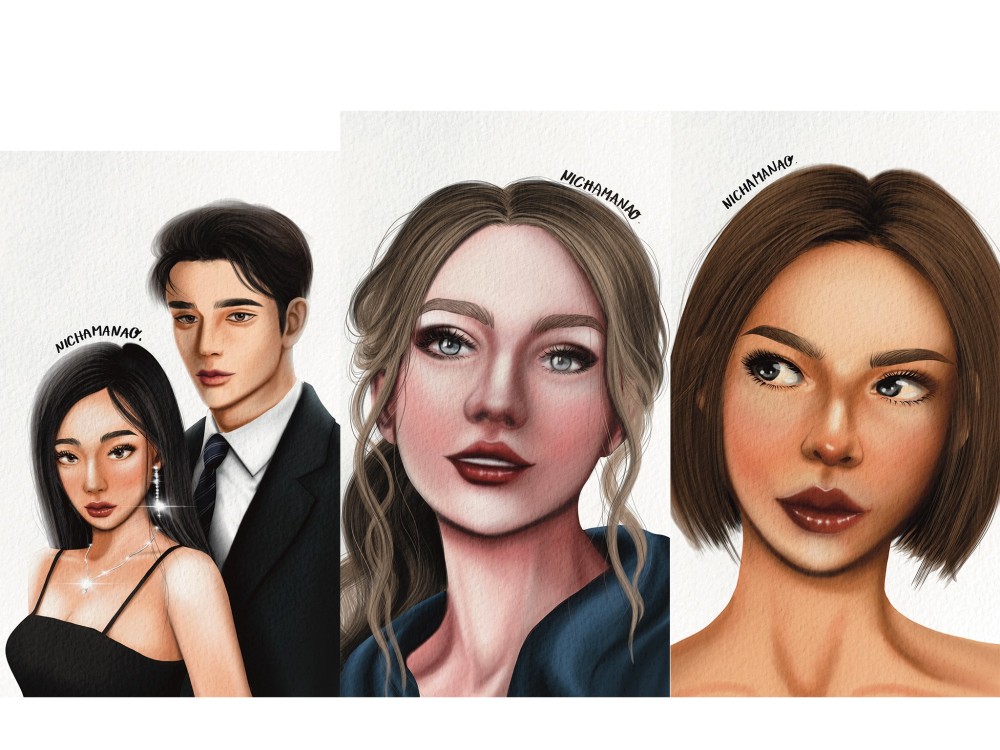 Drawing ready to paint potrait using procreate program. | Upwork