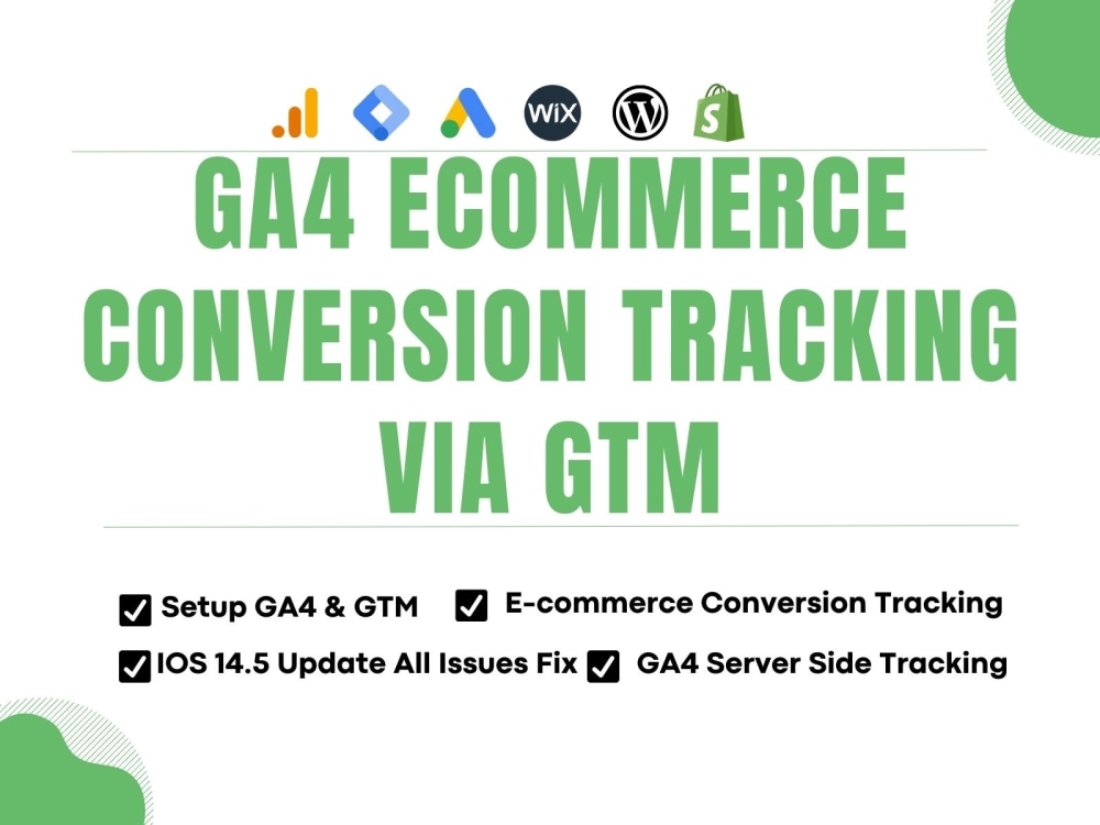 GA4 e-commerce conversion tracking via GTM | Upwork