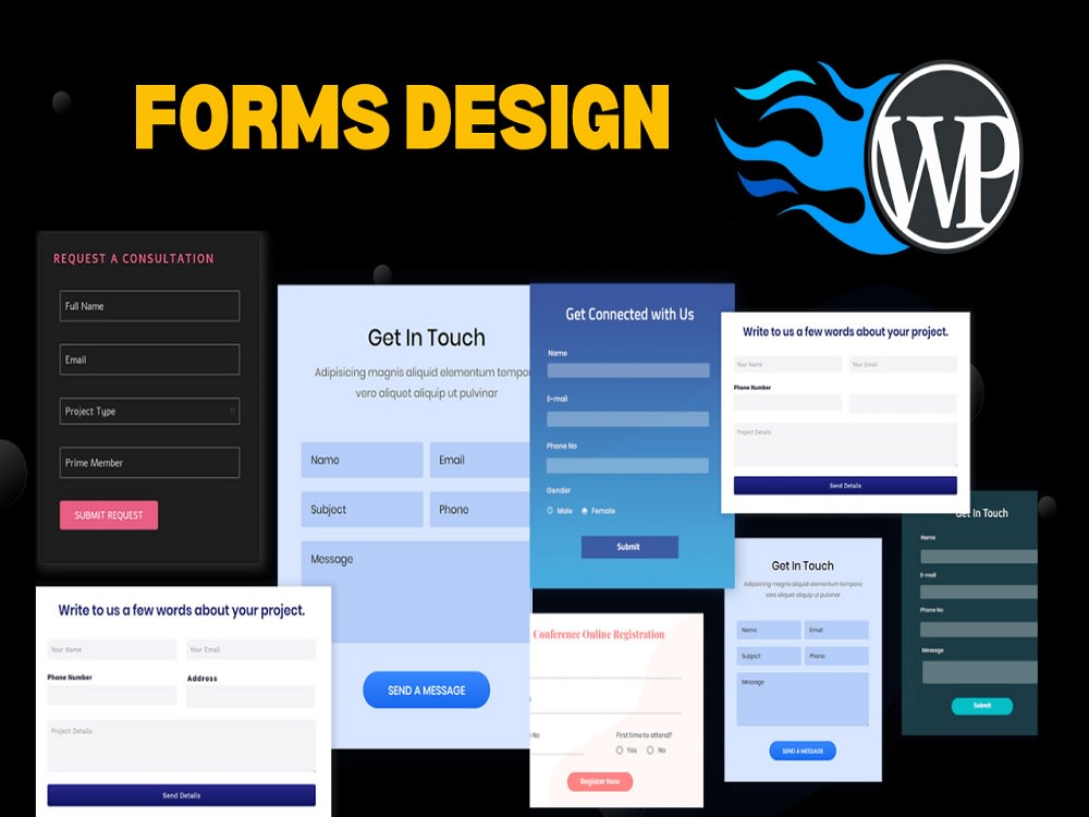Design or fix WordPress form, gravity form, contact form 7 and wpforms ...