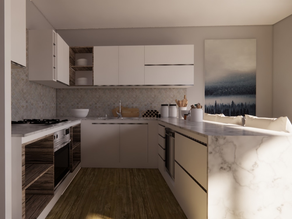 Kitchen Design in 3D Rendering | Upwork