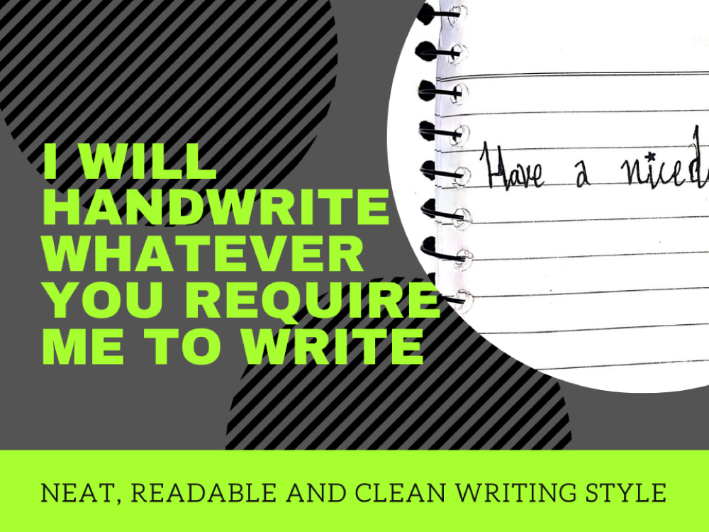 Handwrite notes and letters | Upwork