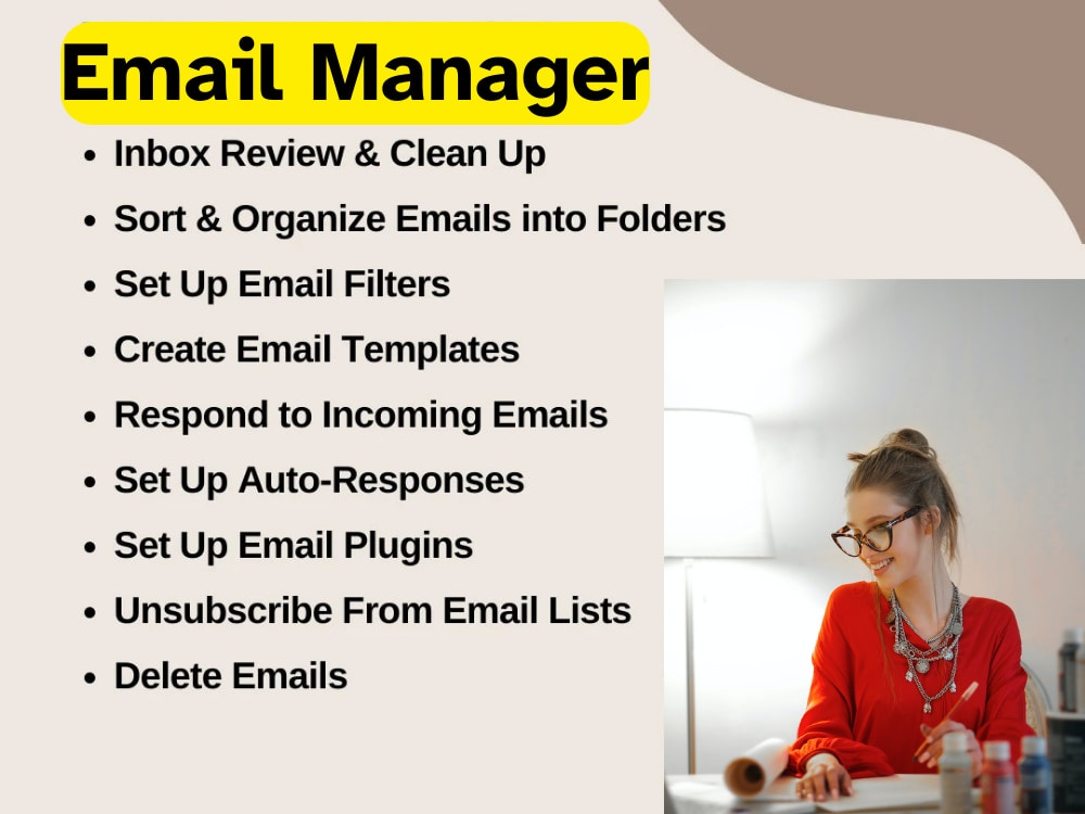 Your emails professionally managed and organized." | Upwork