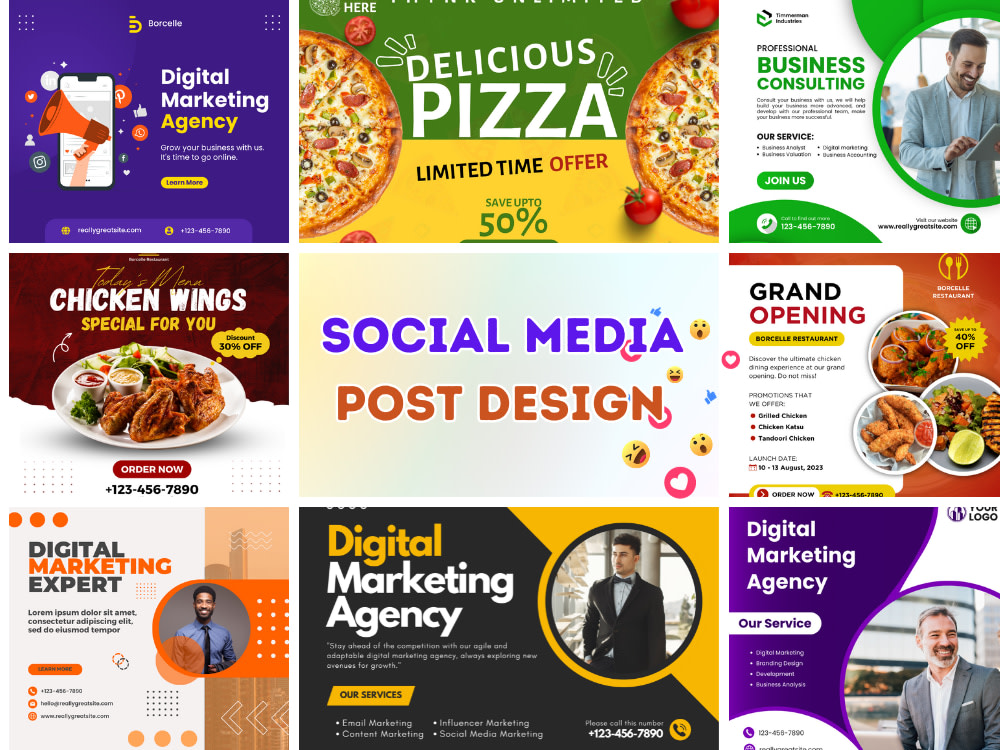 Creative Social Media Post Design for Visual Branding | Upwork