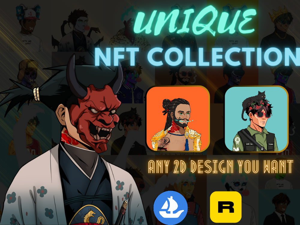Unique NFT art, 1k, 5k, 10k Nft collection with json metadata | Upwork