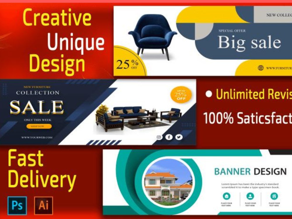 A Professional Web Banner Design for Your Website or Landing Page | Upwork