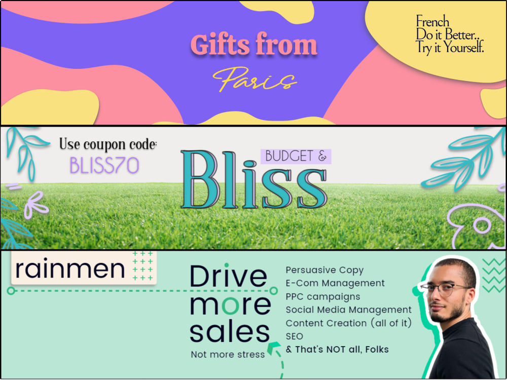 A professional & creative Etsy/LinkedIn/Socials banner | Upwork