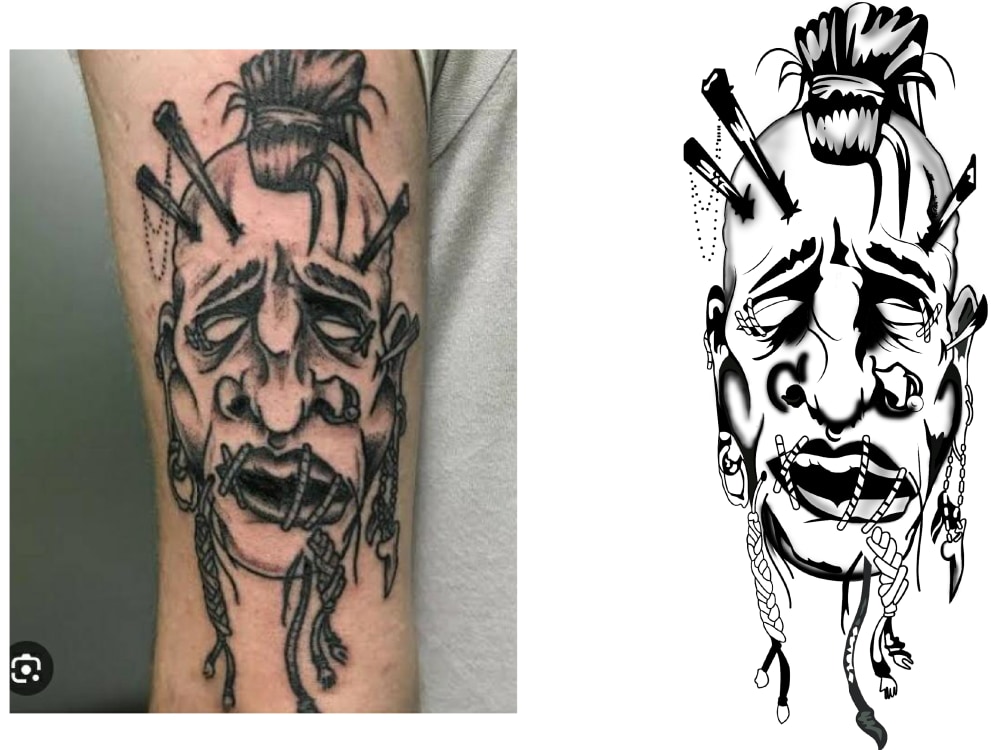 Redraw vector, manual vector tracing, logo illustration tracing tattoo ... Redraw vector, manual vector tracing, logo illustration tracing tattoo ...