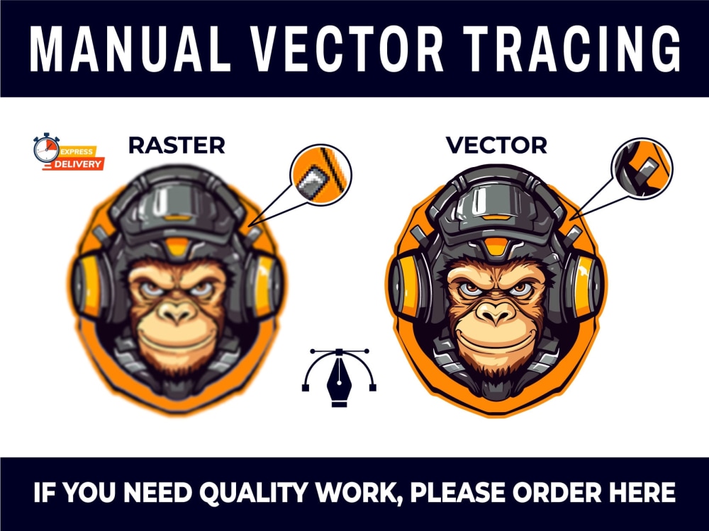 Vector tracing of any logo/image using Adobe Illustrator | Upwork