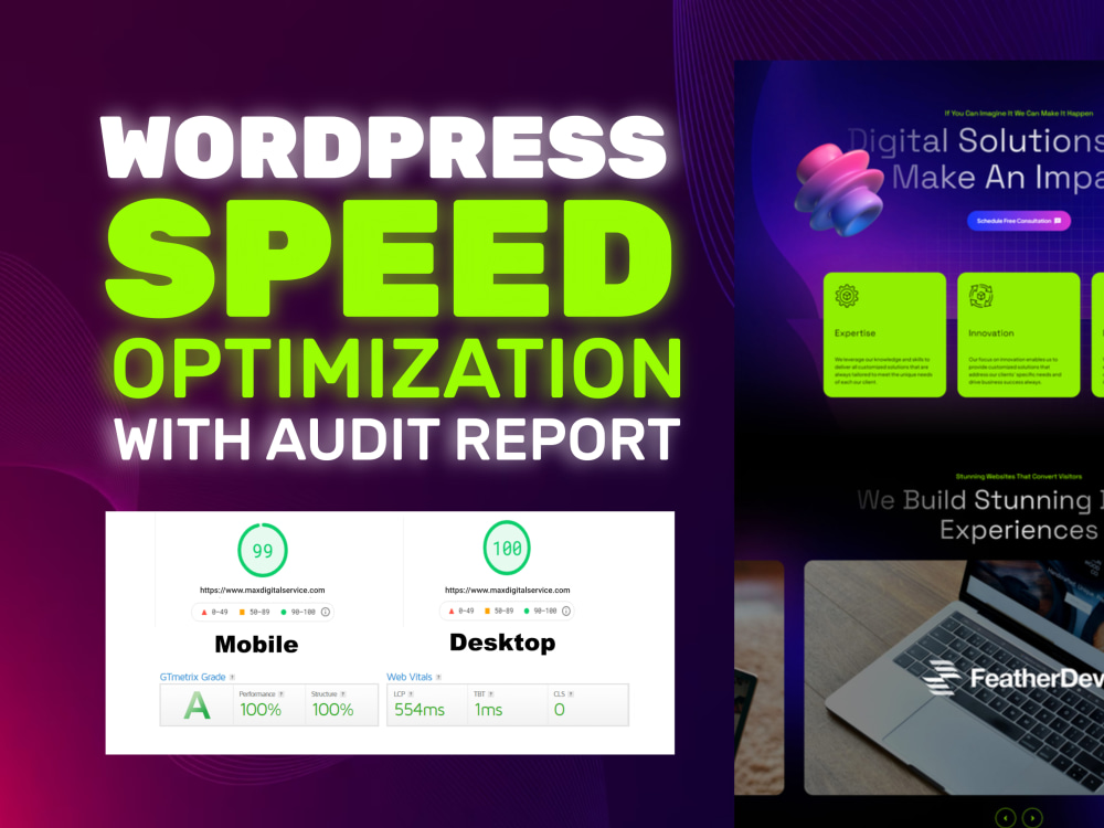 WordPress Speed Optimization Services | 90+ Score | Upwork