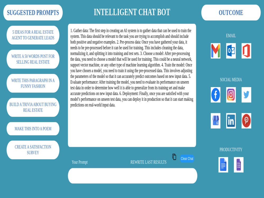 ChatGPT integrated in your website | Upwork