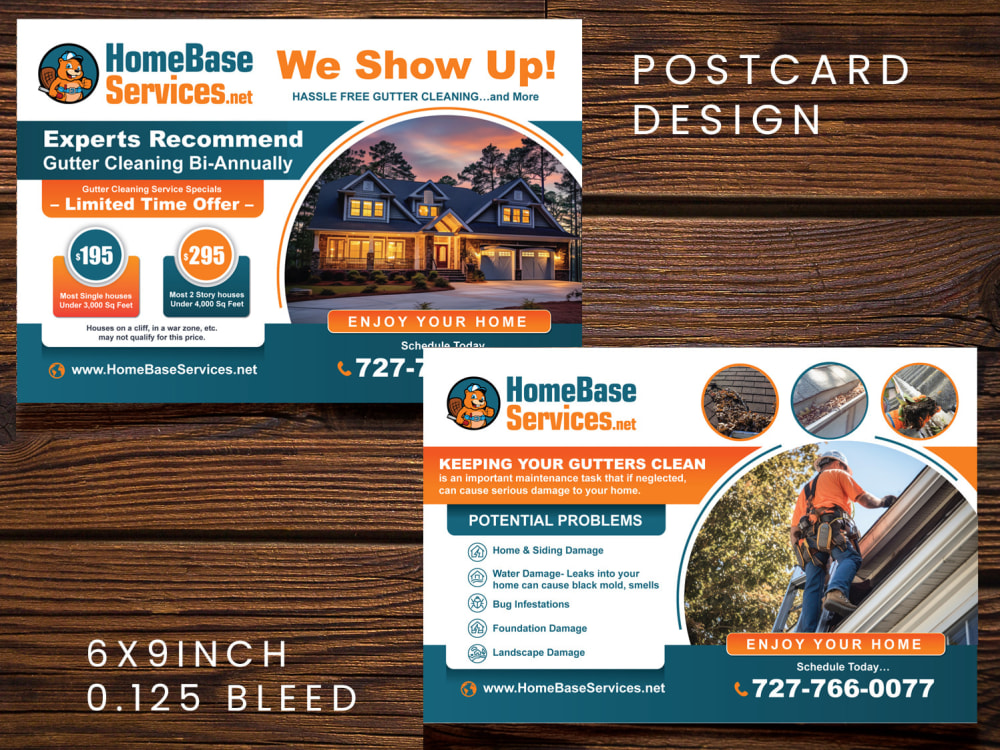 Printable Double sided Design for Postcard | Upwork
