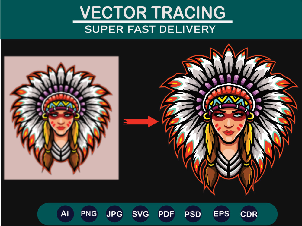 Vector tracing, image to vector, illustration & converting logo to ...