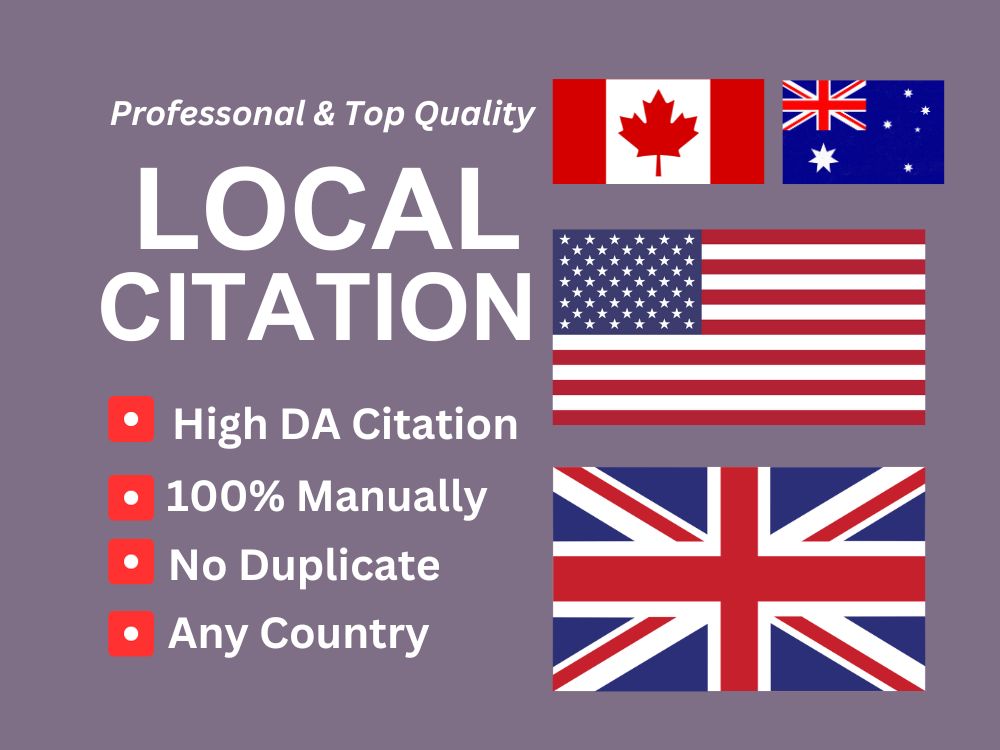 USA or others 100 live Local Citations for any business. | Upwork