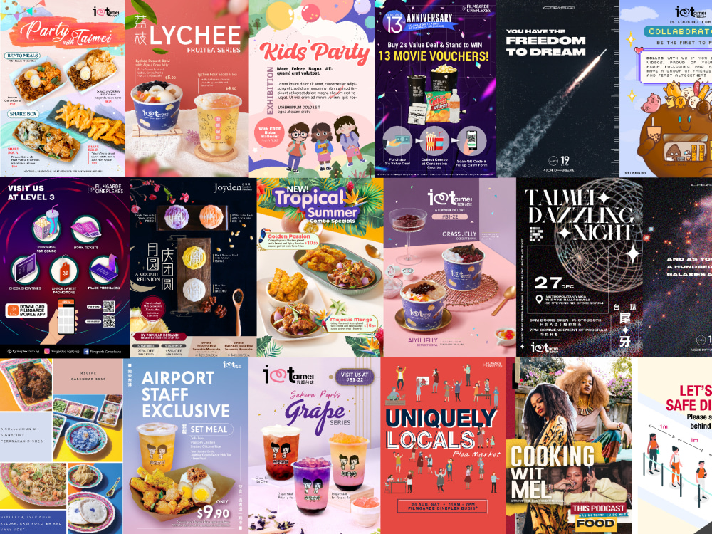 Trendy vibrant poster design | Upwork