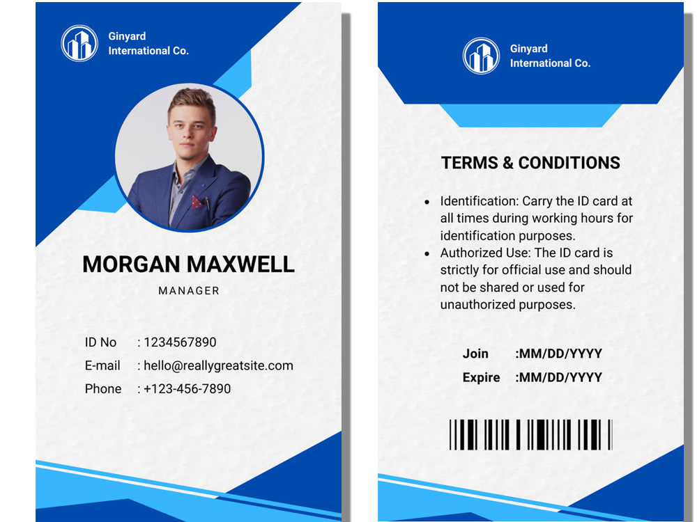 A fantastic ID CARD FOR CLIENTS | Upwork