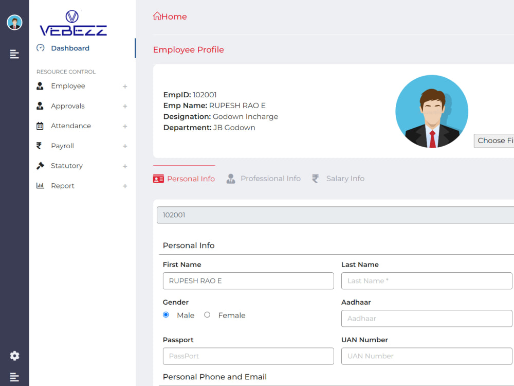 Worker Profile, Attendance , Payroll Management System | Upwork