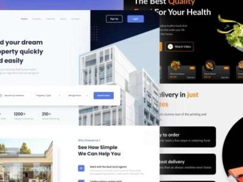 Designed web UI UX, website template and landing page in xd, PSD, Figma ...