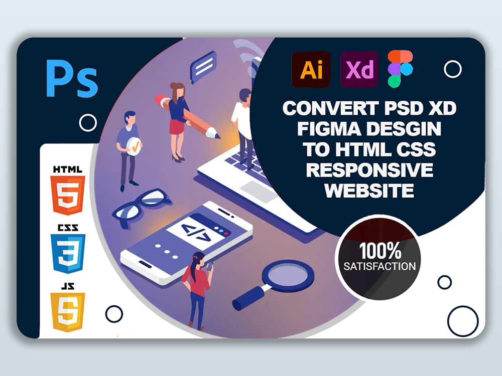 Responsive HTML CSS Websites from PSD | XD | FIGMA | Upwork