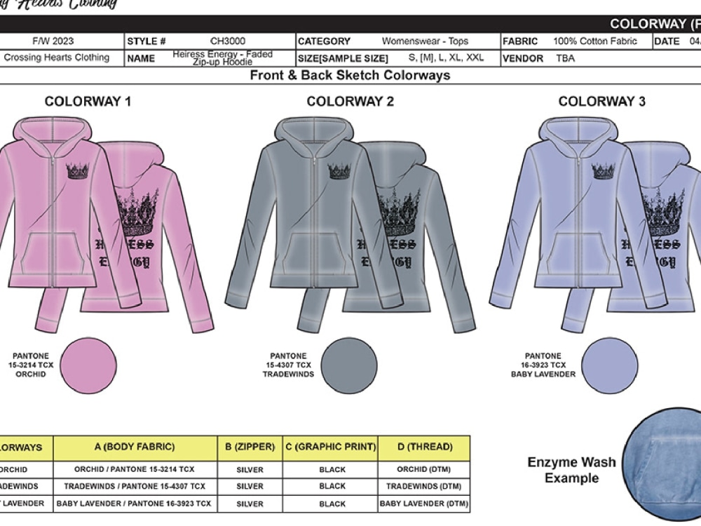 Tech pack design for clothing garments ready file | Upwork