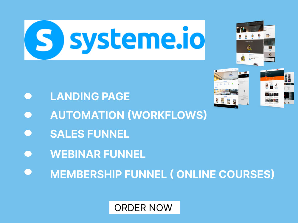 Systeme.io Landing page and Systeme.io Automation | Upwork