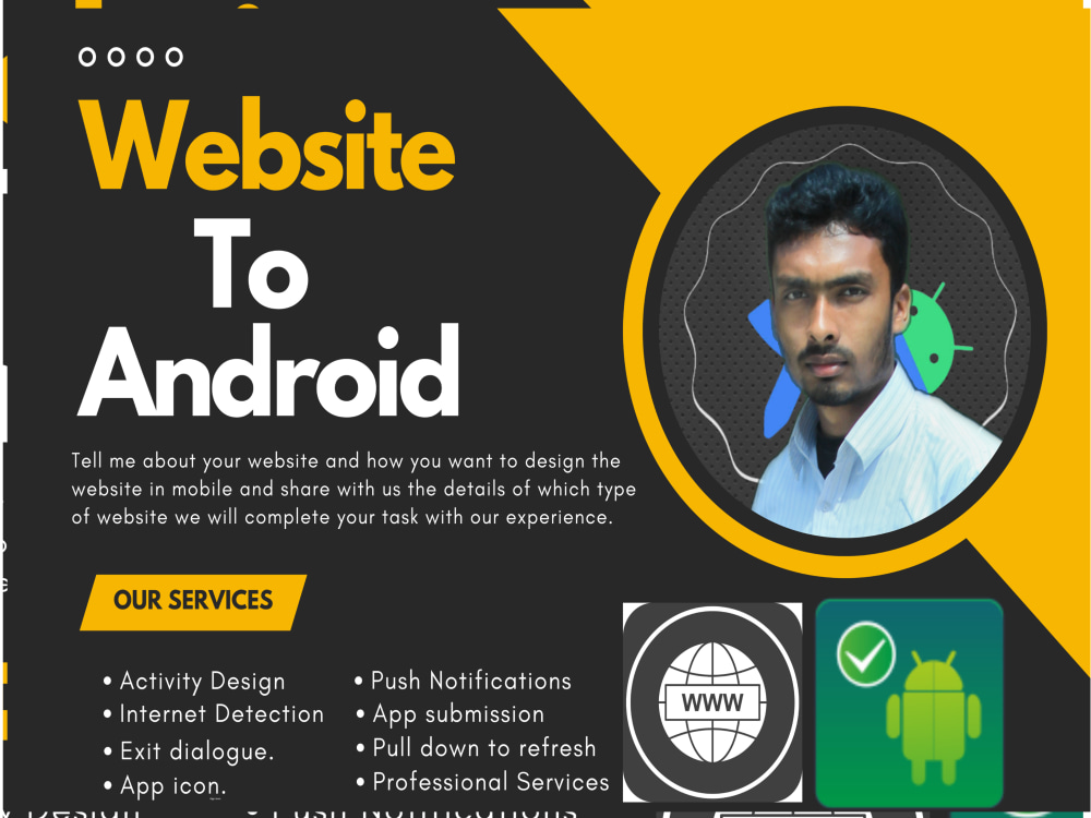 Convert website to android native app using web view and java | Upwork