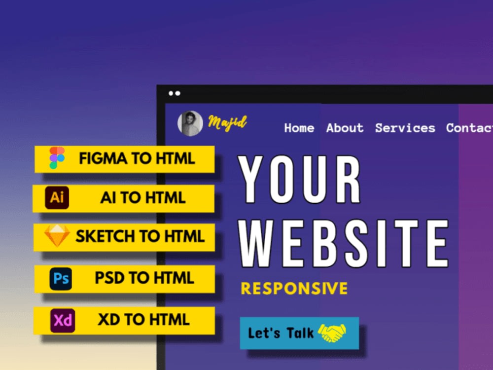 A responsive HTML Bootstrap website from your PSD, XD, or Figma designs. | Upwork