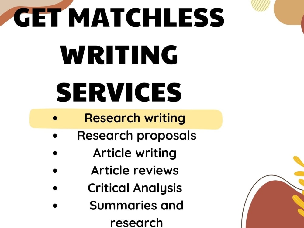 A well-researched and perfectly written research project | Upwork