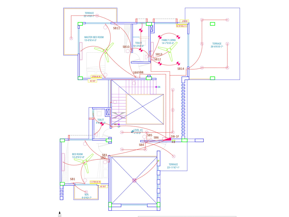 Lighting and small power layout design and drawing in AutoCAD | Upwork