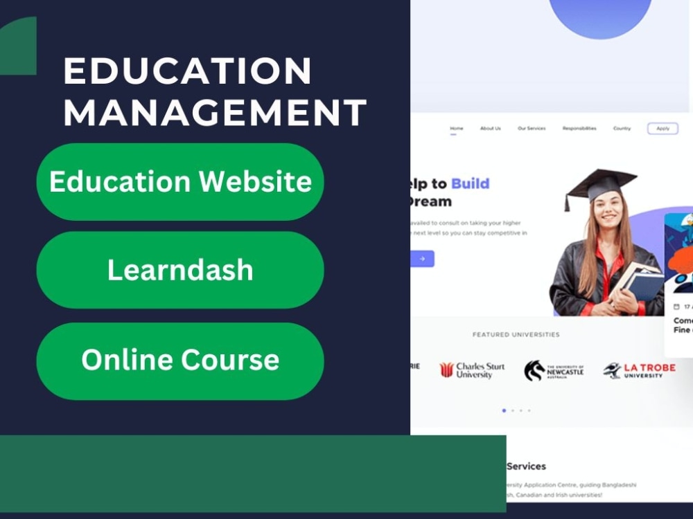 Setup online course education website learndash or LMS website | Upwork