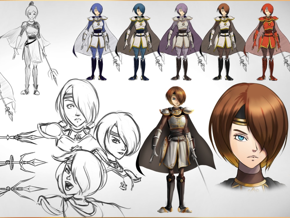 A high-quality character concept sheet | Upwork