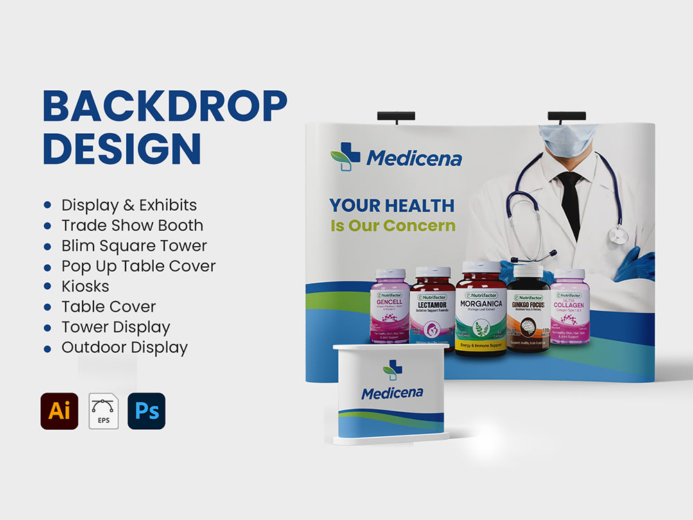 Professional backdrop design for trade show booth & exhibition | Upwork
