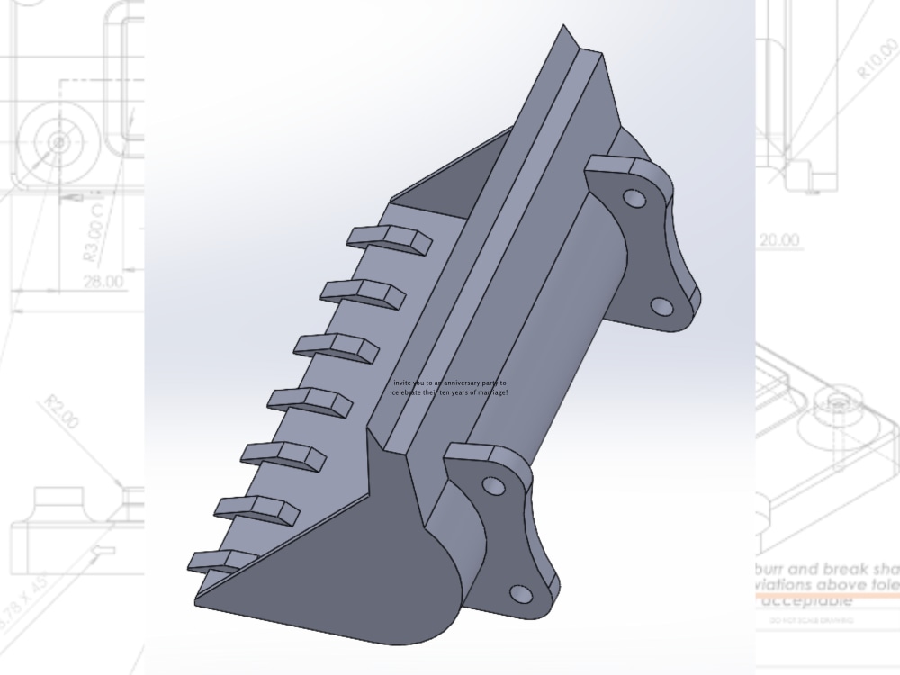 A simple 3D model of your drawing by Solidworks | Upwork