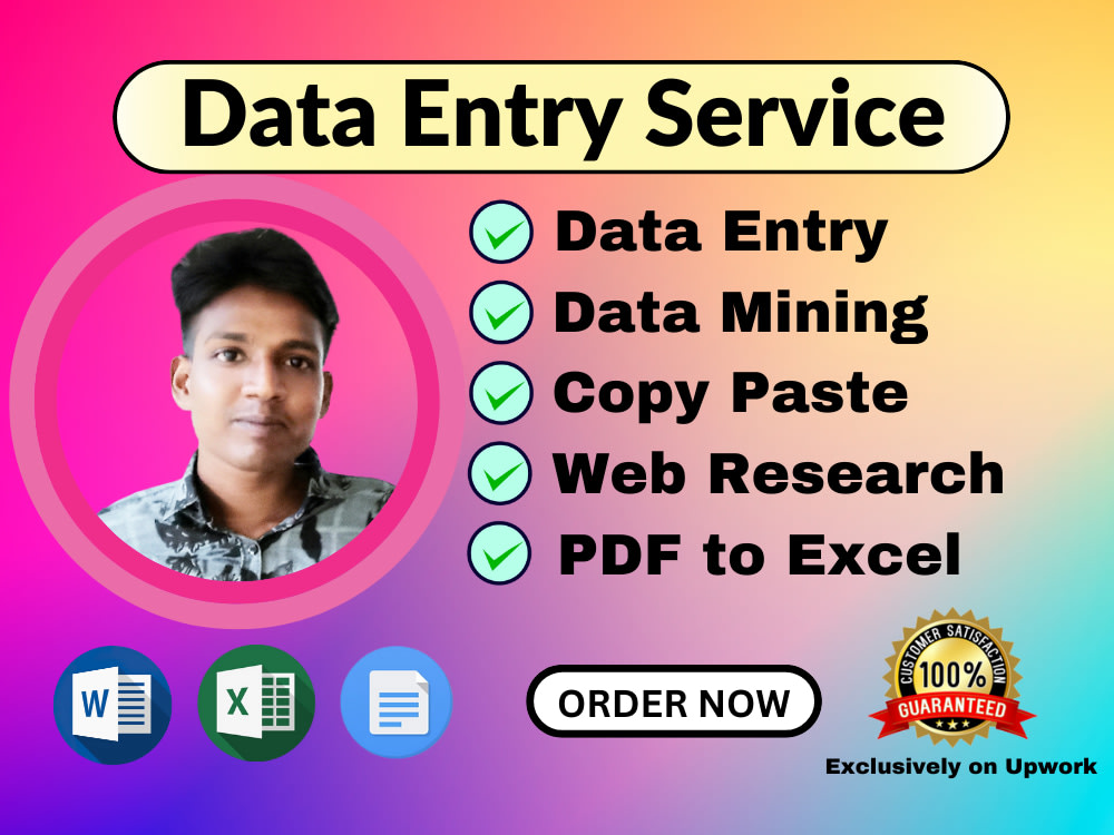 Data entry, Copy-Paste, Data mining, Web Research, Typing And Pdf to Excel | Upwork