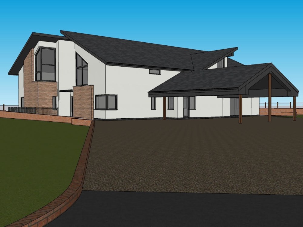 A detailed 3D Exterior SketchUp Model with Source File. | Upwork