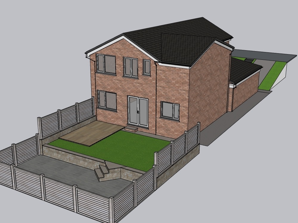 A detailed 3D Exterior SketchUp Model with Source File. | Upwork