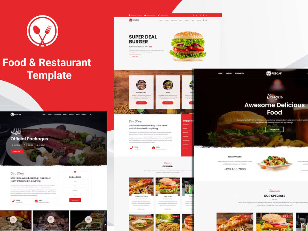 Modern Restaurant Website With Online Food Ordering and Table ...