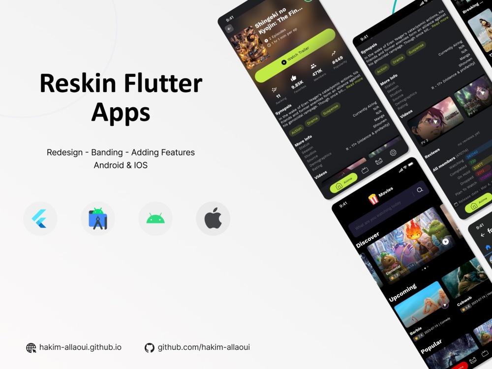 Reskin, redesign and add features to flutter code | Upwork Reskin, redesign and add features to flutter code | Upwork