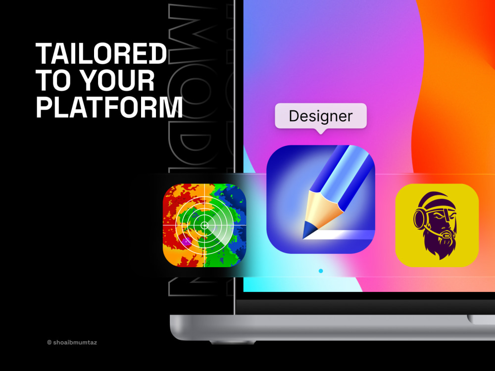 A Modern App Icon for your Apple iOS/MacOS/Android and other platforms ...