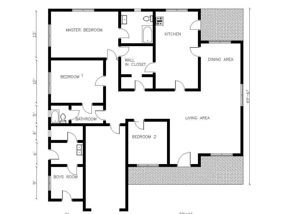 A 2d floor plan of your house. | Upwork