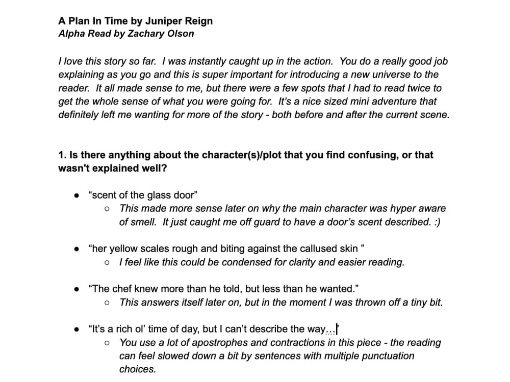 An alpha reading of your fiction or nonfiction writing project | Upwork