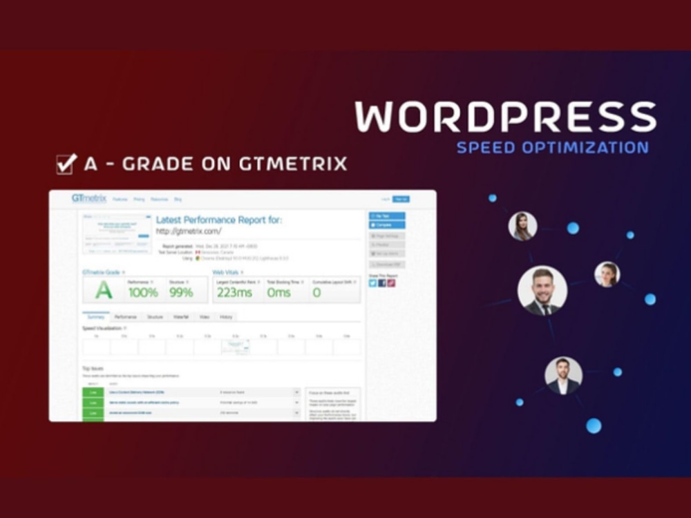 Increase wordpress speed up website speed optimization | Upwork