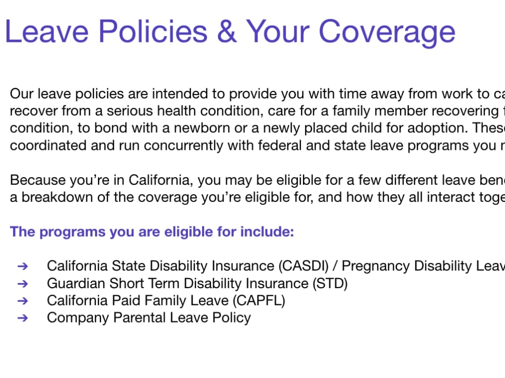 A customizable Leave of Absence process | Upwork