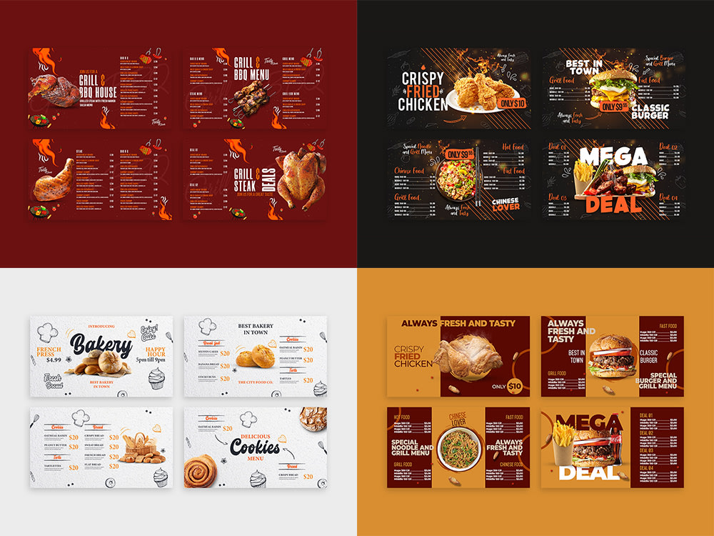 Animated restaurant menu for TV screens | Upwork