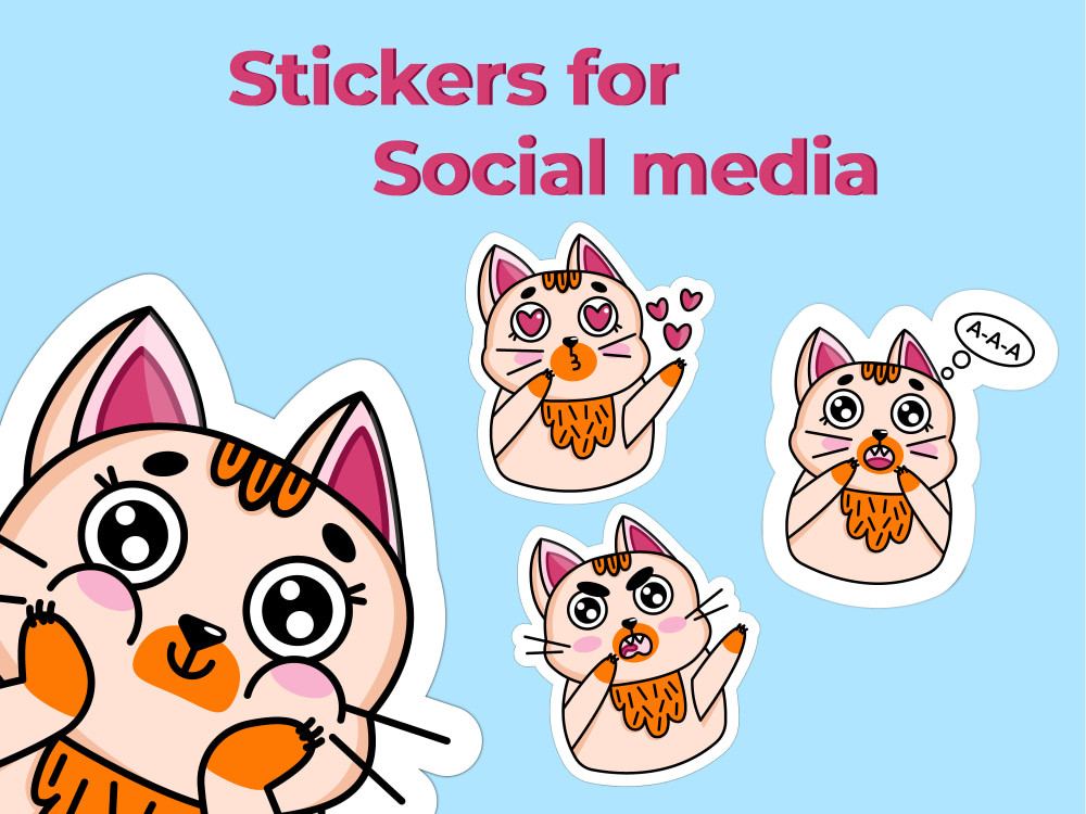 Awesome stickers for your social media or messengers | Upwork