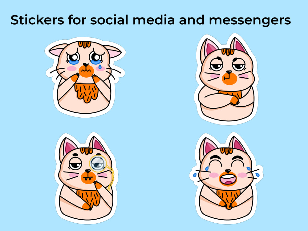 Awesome stickers for your social media or messengers | Upwork