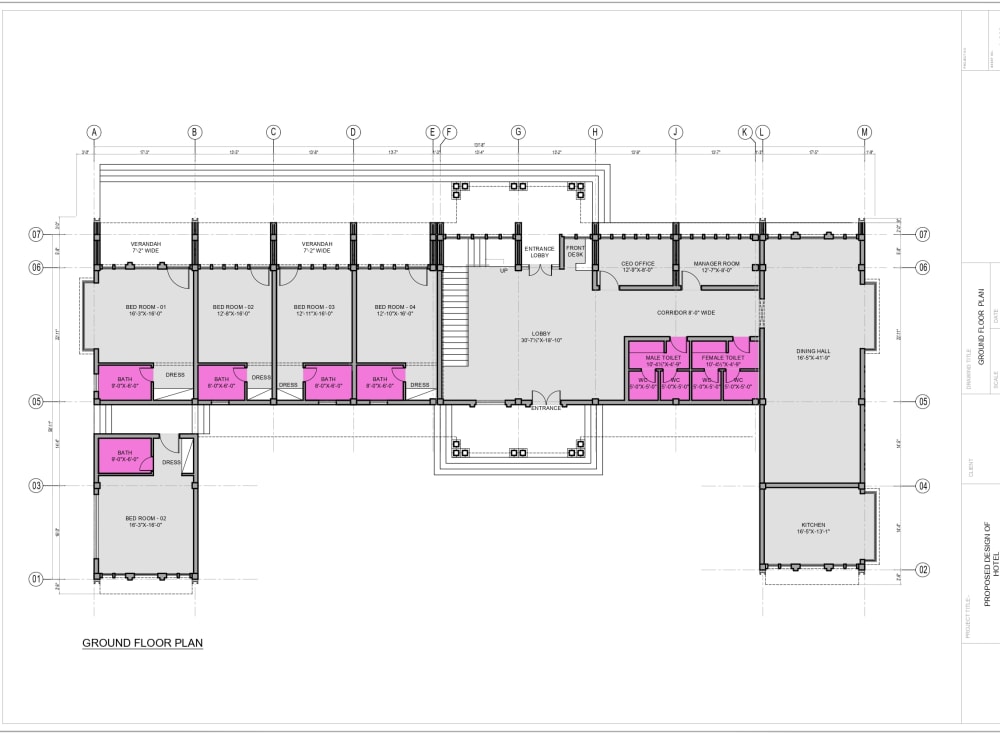 Floor plan and detailed working drawing in Autocad | Upwork