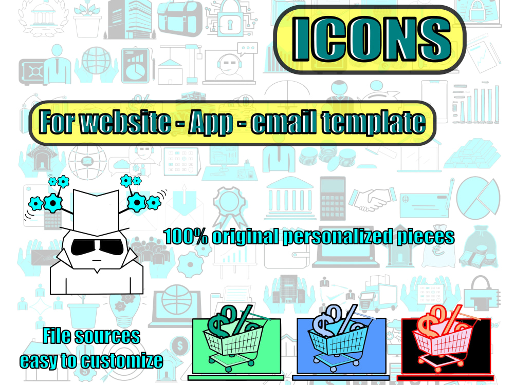 Icons - Vector personalized icons for website App or template. Icon ...